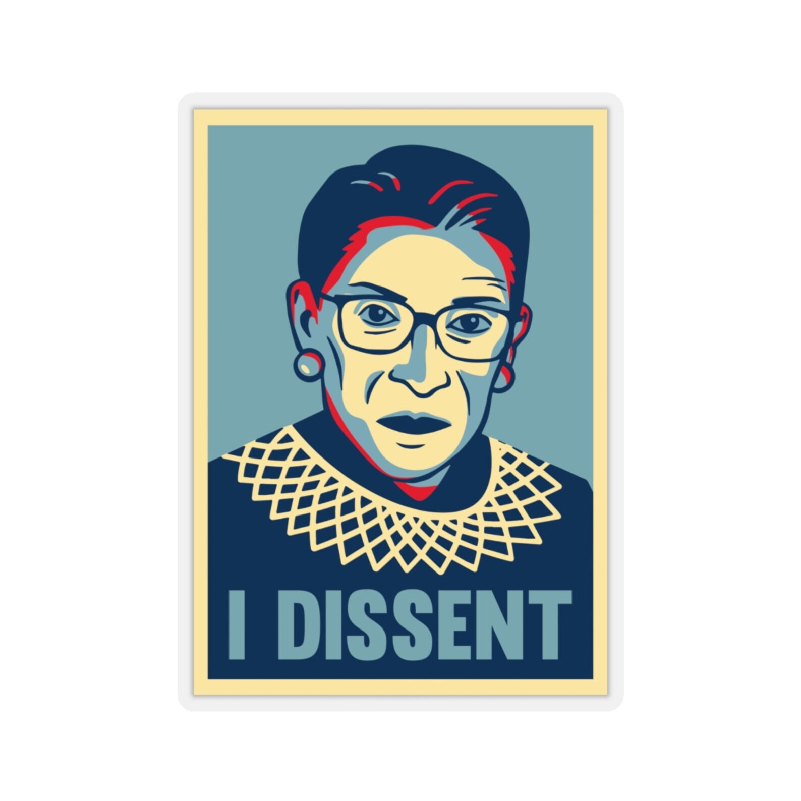 Ruth Bader Ginsburg Sticker RBG I Dissentkiss-cut Stickers - Etsy