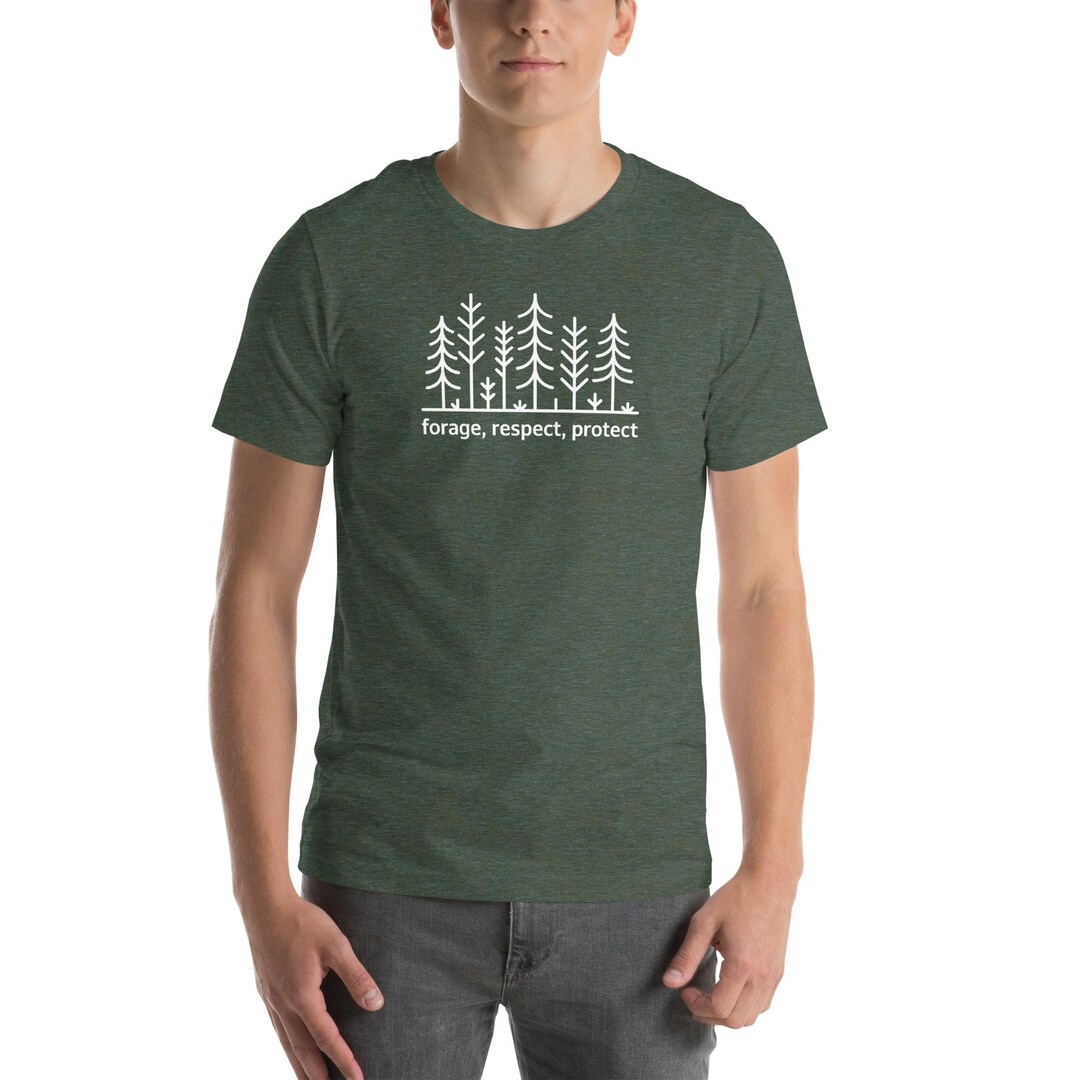 Forage Respect Protect Forest Trees Minimalist Unisex T-shirt - Etsy