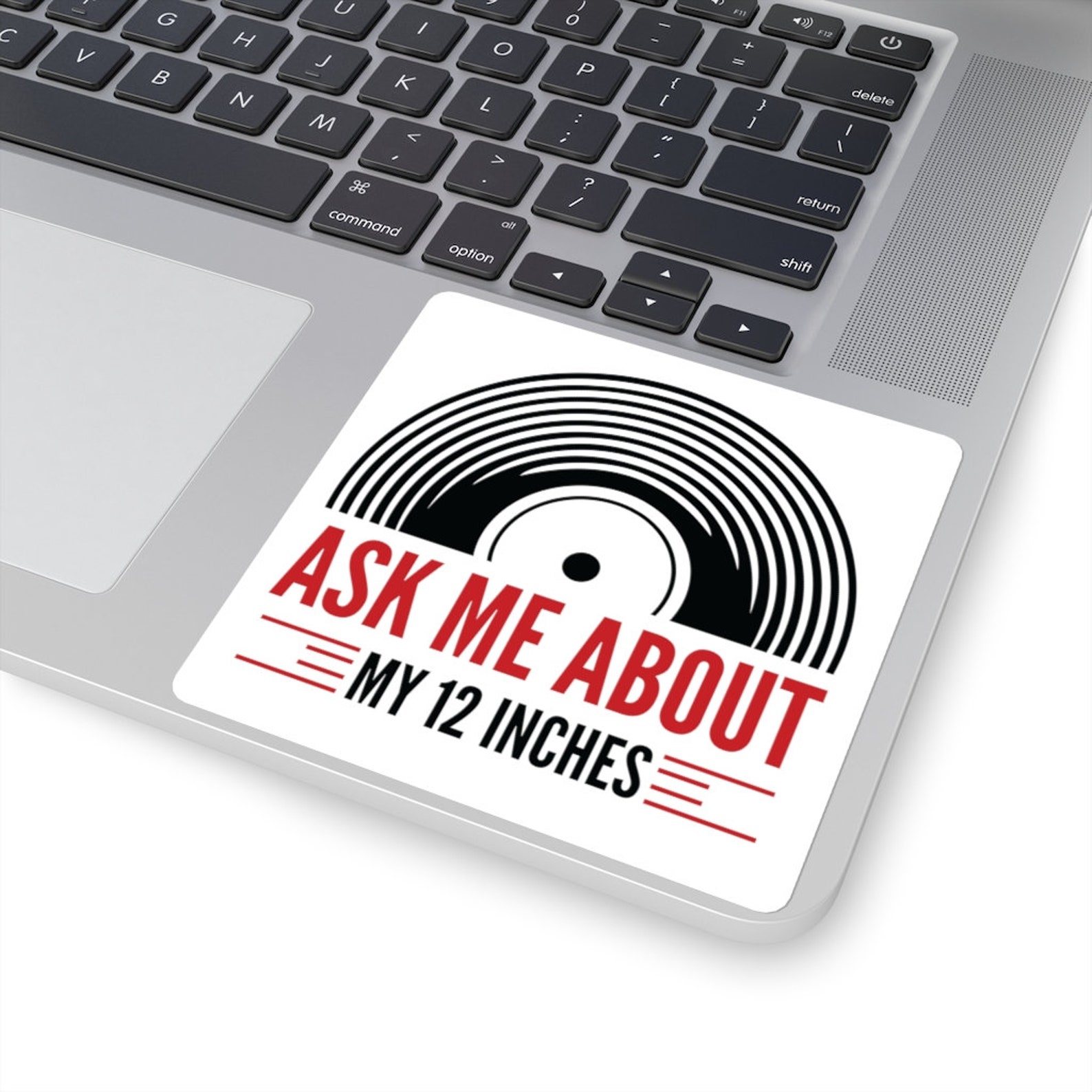 Vintage Vinyl Record Ask Me About My 12 Inches Sticker | Etsy
