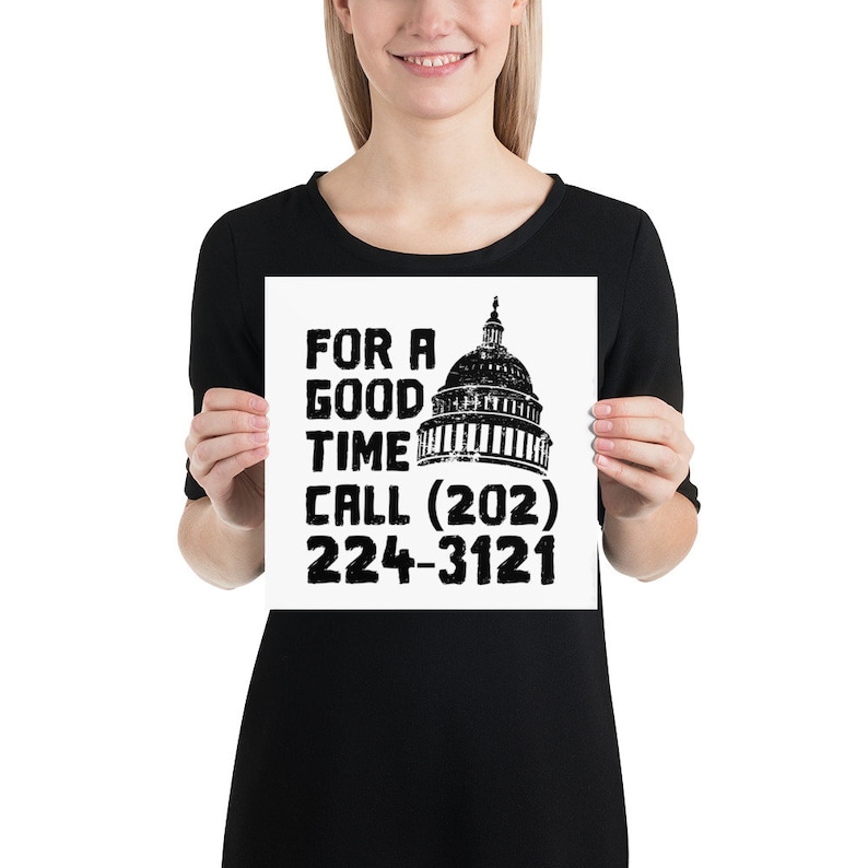 Political Protest Poster for a Good Time Call Congress Poster - Etsy