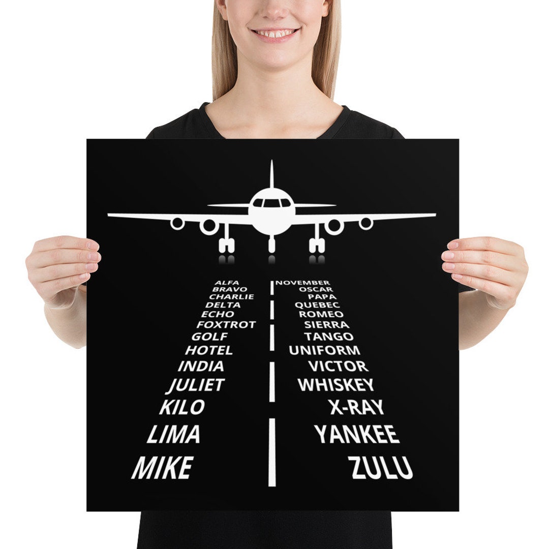 Pilot Gifts for Pilots Airline Pilot Phonetic Alphabet Poster - Etsy