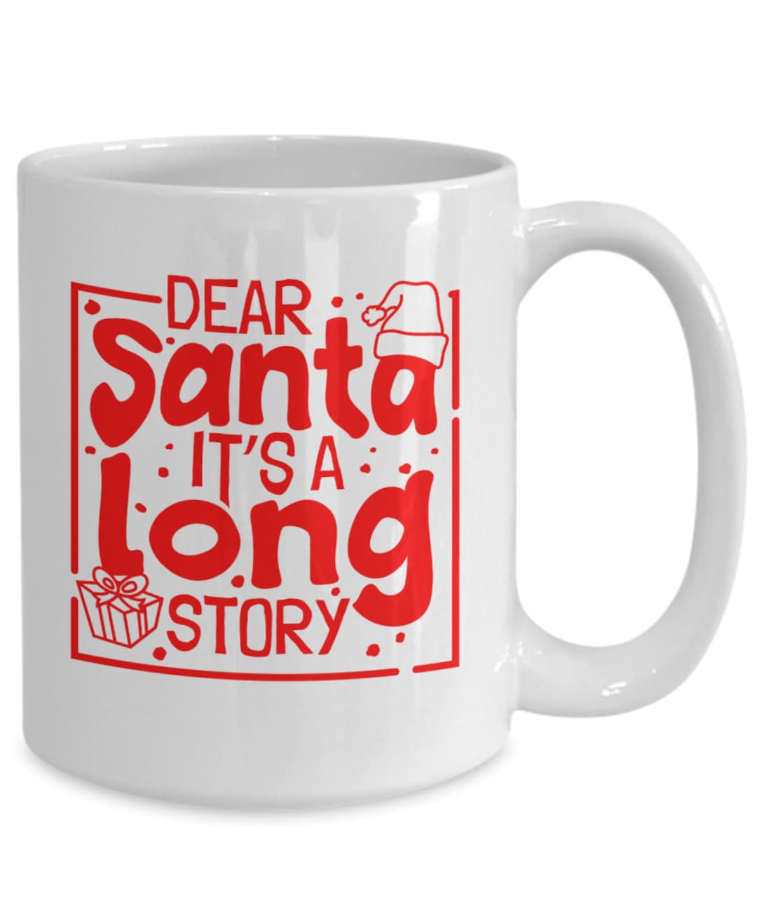 Dear Santa Festive Holiday Humor Funny Christmas Coffee Mug - Etsy
