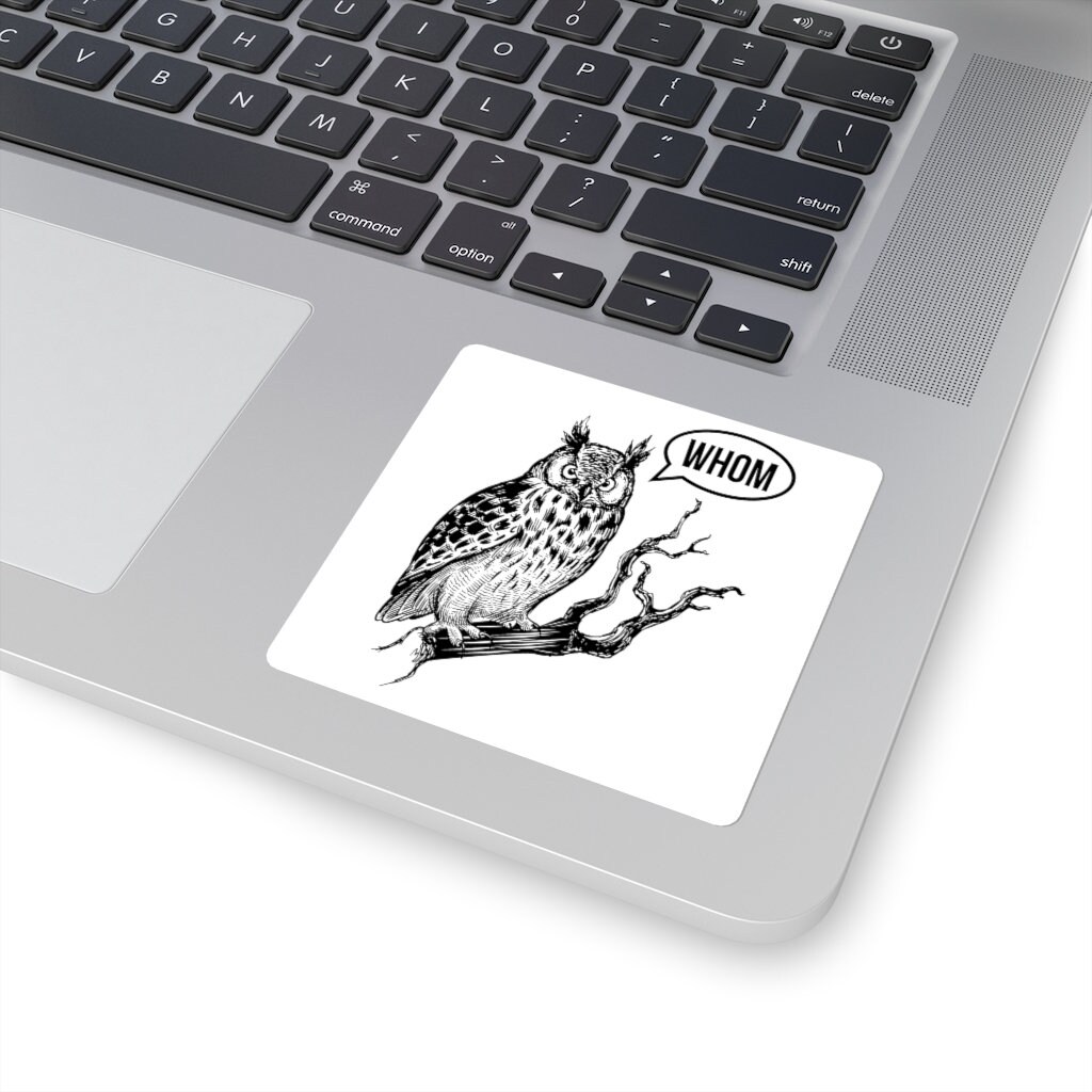 Funny Grammar English Teacher Wise Owl Whom Sticker | Etsy