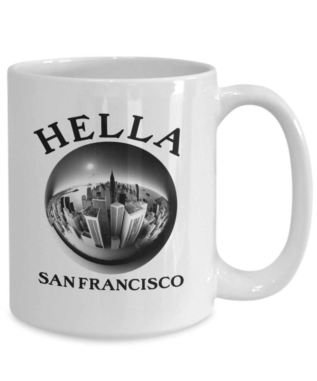 Hella San Francisco Slang Skyline Unique Aerial Cityscape Coffee Mug - Etsy