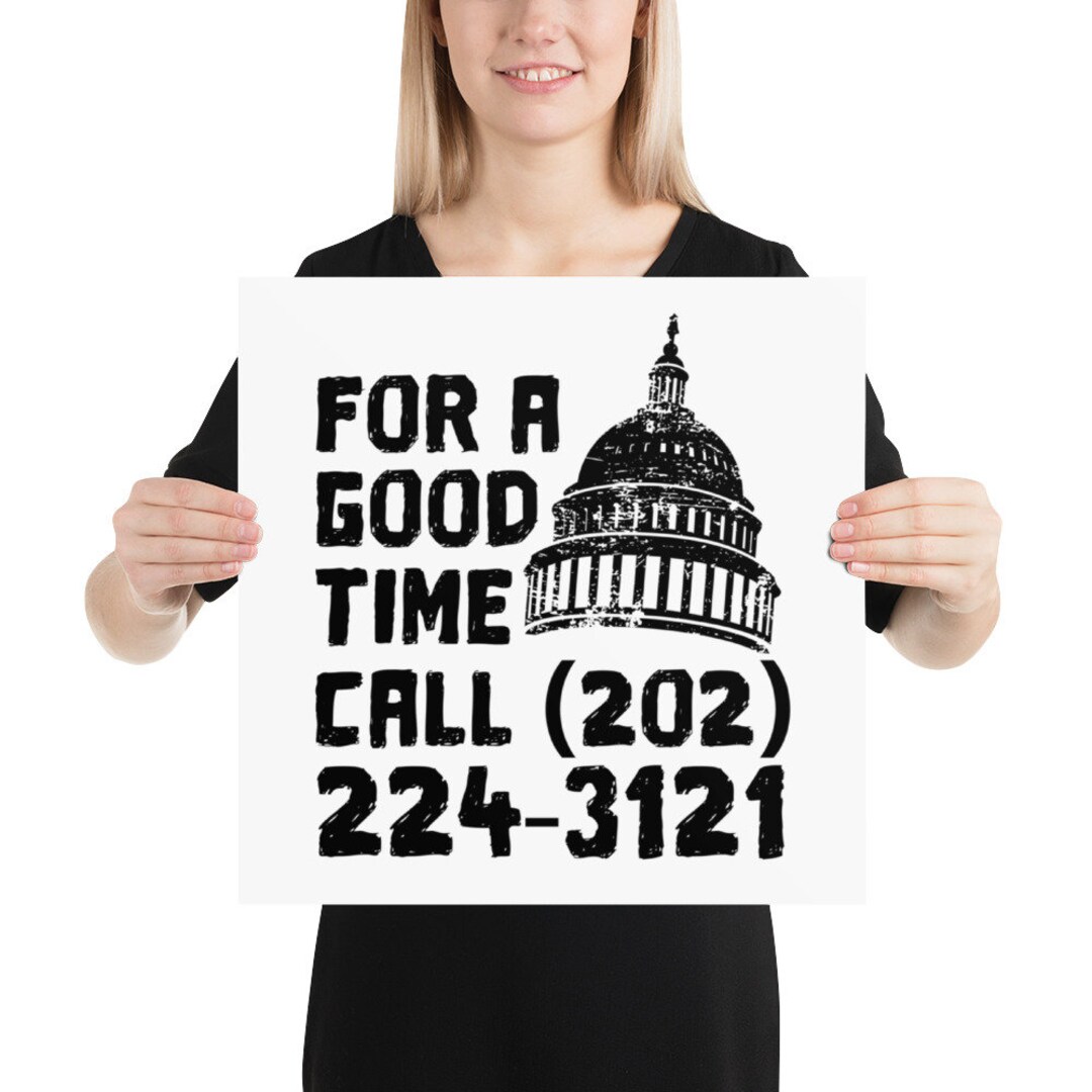 Political Protest Poster for a Good Time Call Congress Poster - Etsy