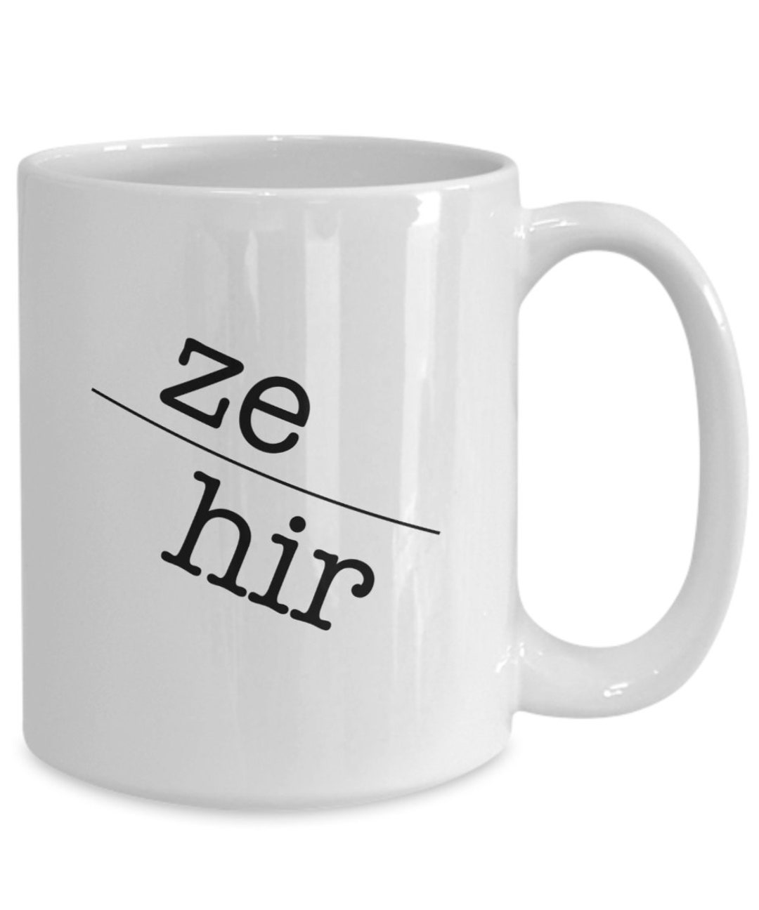 Ze Hir Gender Identity Pronoun Lgbtq Inclusive Coffee Mug - Etsy