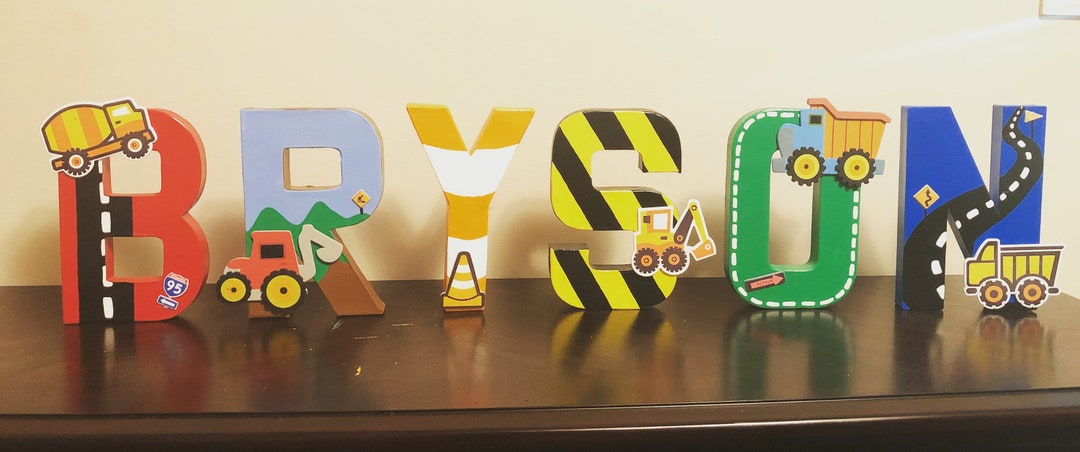 Construction Theme Paper Mache Letters - Etsy