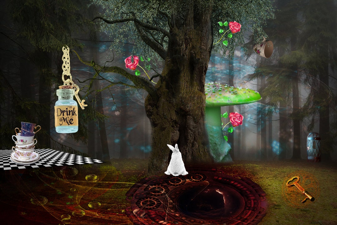 Alice in Wonderland Digital Composite Backdrop - Etsy