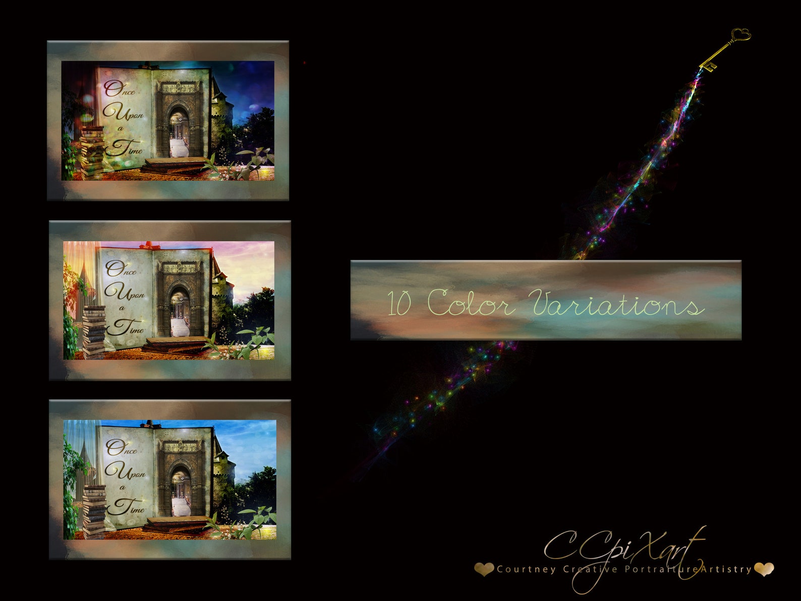 Once Upon a Time Large Book Fairy Tale Digital Backdrop - Etsy