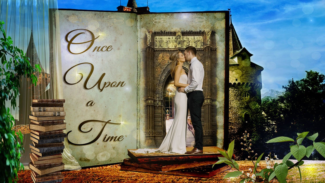 Once Upon a Time Large Book Fairy Tale Digital Backdrop - Etsy