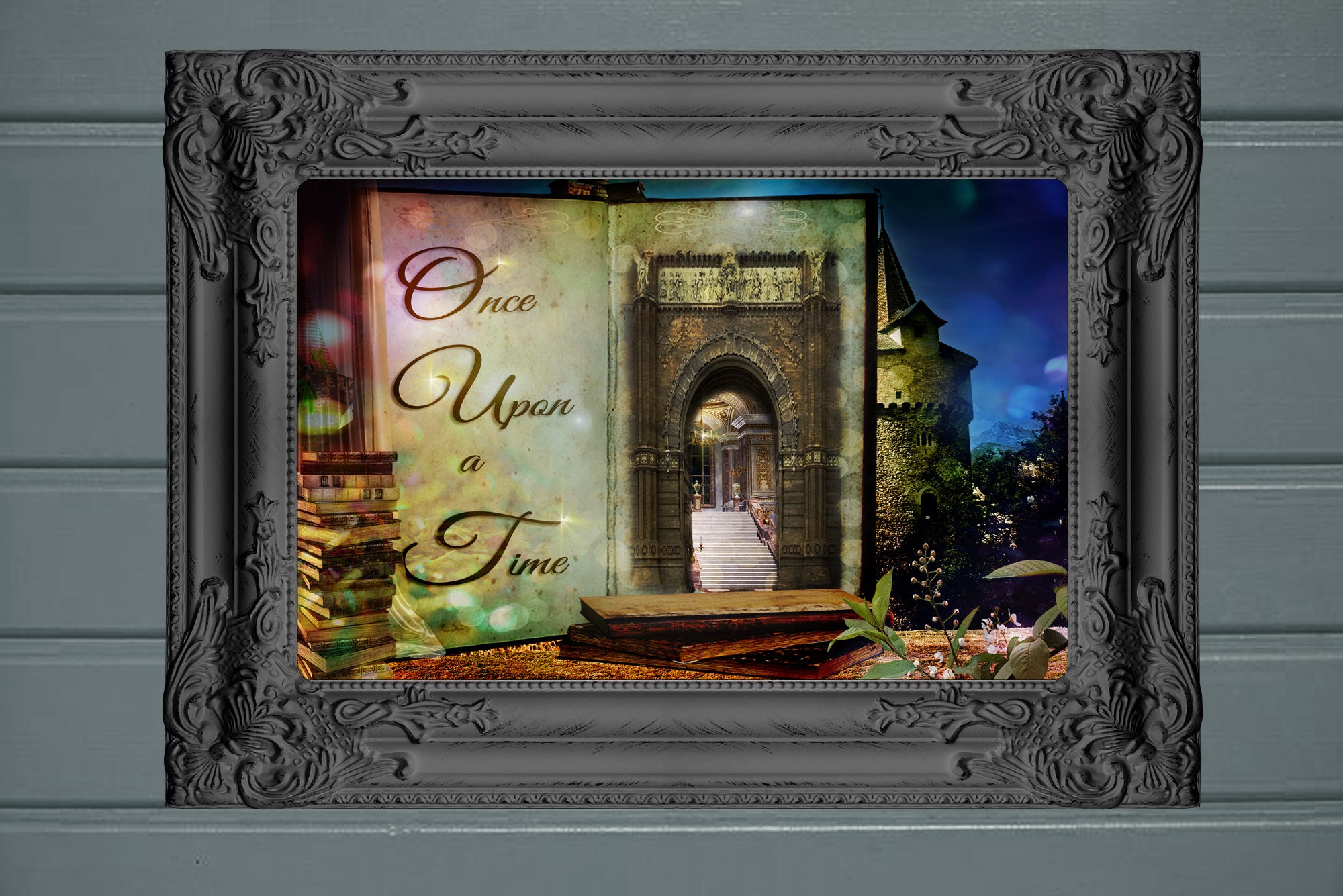 Once Upon a Time Large Book Fairy Tale Digital Backdrop - Etsy