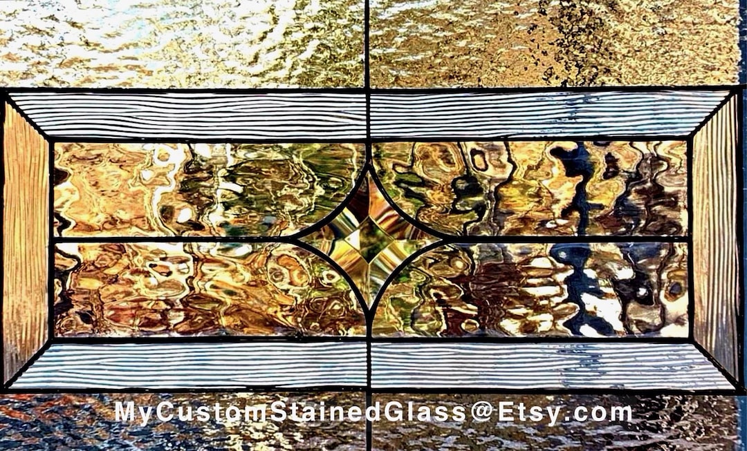 Bevel Star Transom Stained Glass Window Hanging Panel Home Decor ...