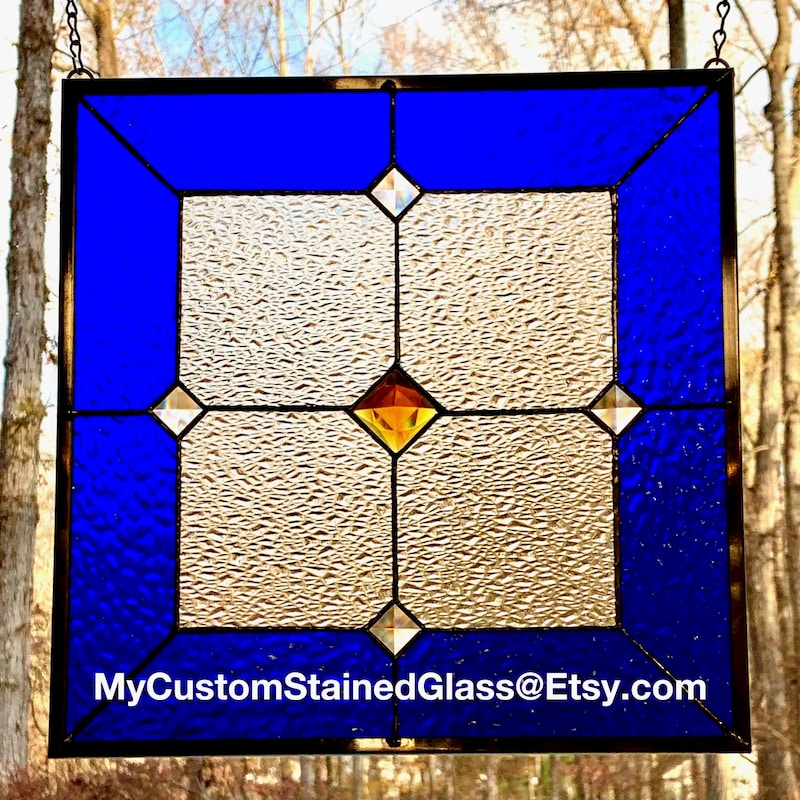 Large Stained Glass Panel - Etsy
