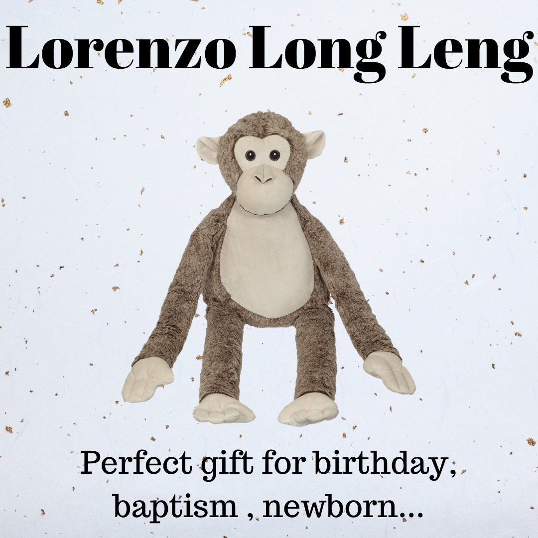 Lorenzo Long Leg Monkey Buddy Personalized Stuffed Animals Unique Gifts ...