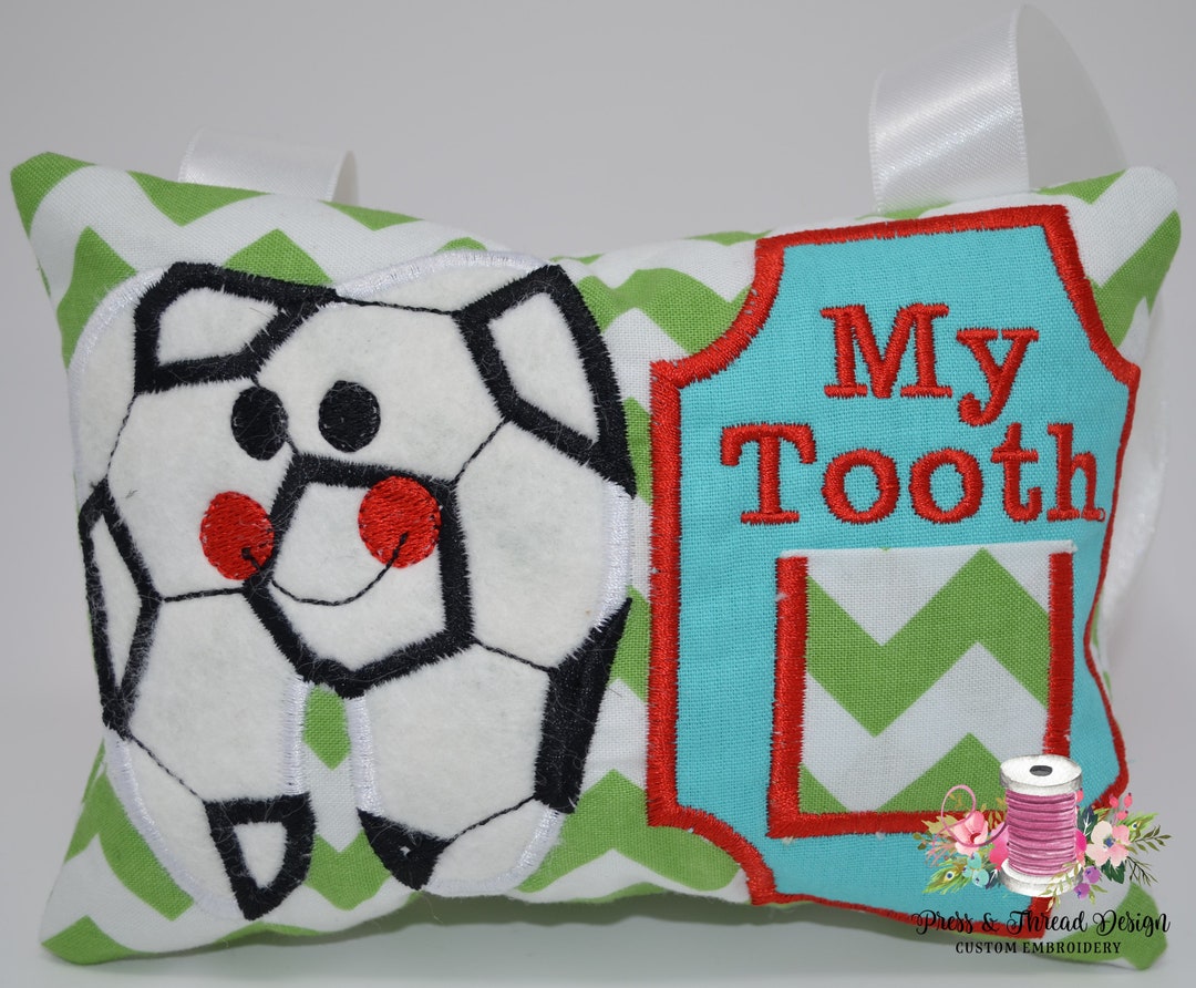 Soccer Tooth Fairy Pillow: Personalized Embroidered Keepsake - Etsy