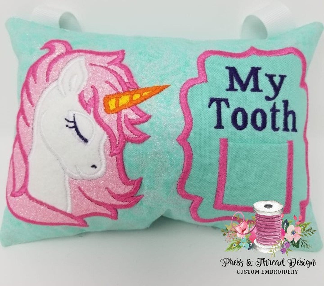 Unicorn Tooth Fairy Pillow, Tooth Fairy Holder, Unicorn Gifts for Kids ...