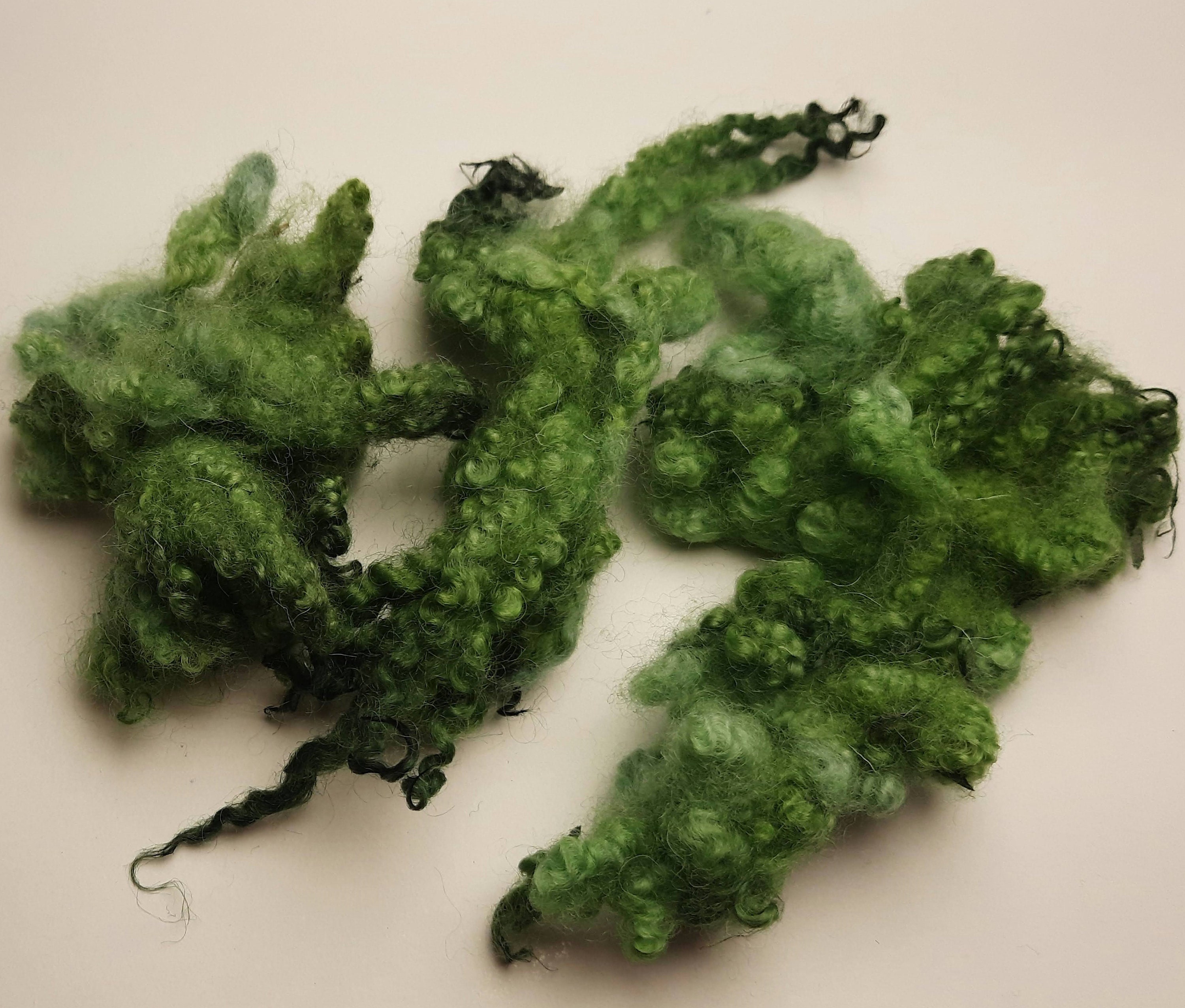 Shades of Green Wool Curls, Blue Face Leicester Wool Curls , Angus ...