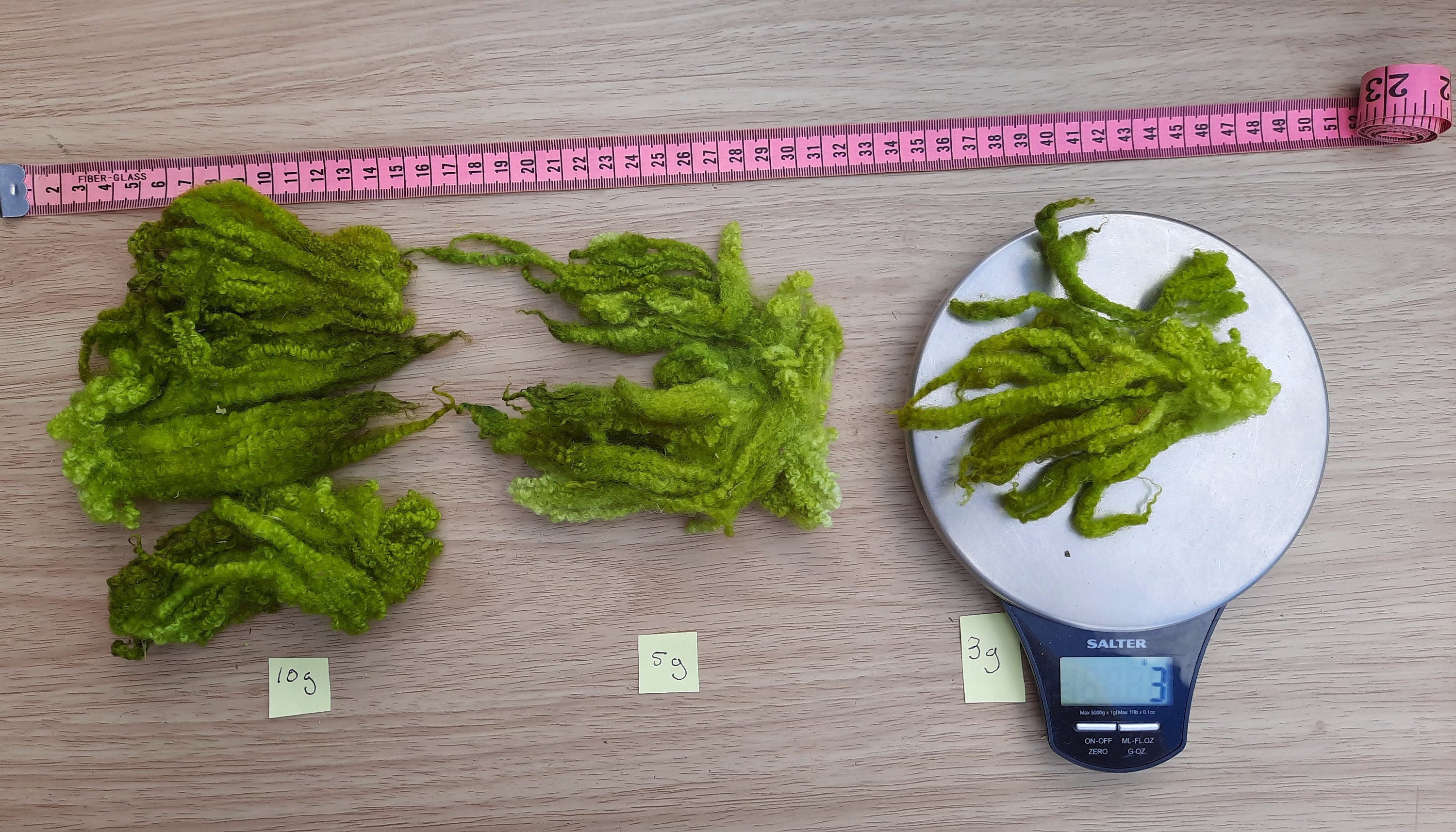 Shades of Green Wool Curls, Blue Face Leicester Wool Curls , Angus ...