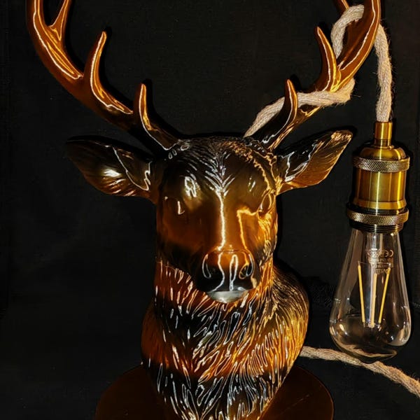 Stag Lamp - Etsy UK
