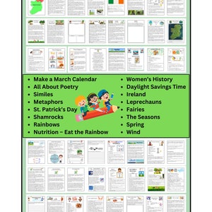 March, Unit Study, Homeschool, St. Patrick's Day, Easter, Spring, Wind ...