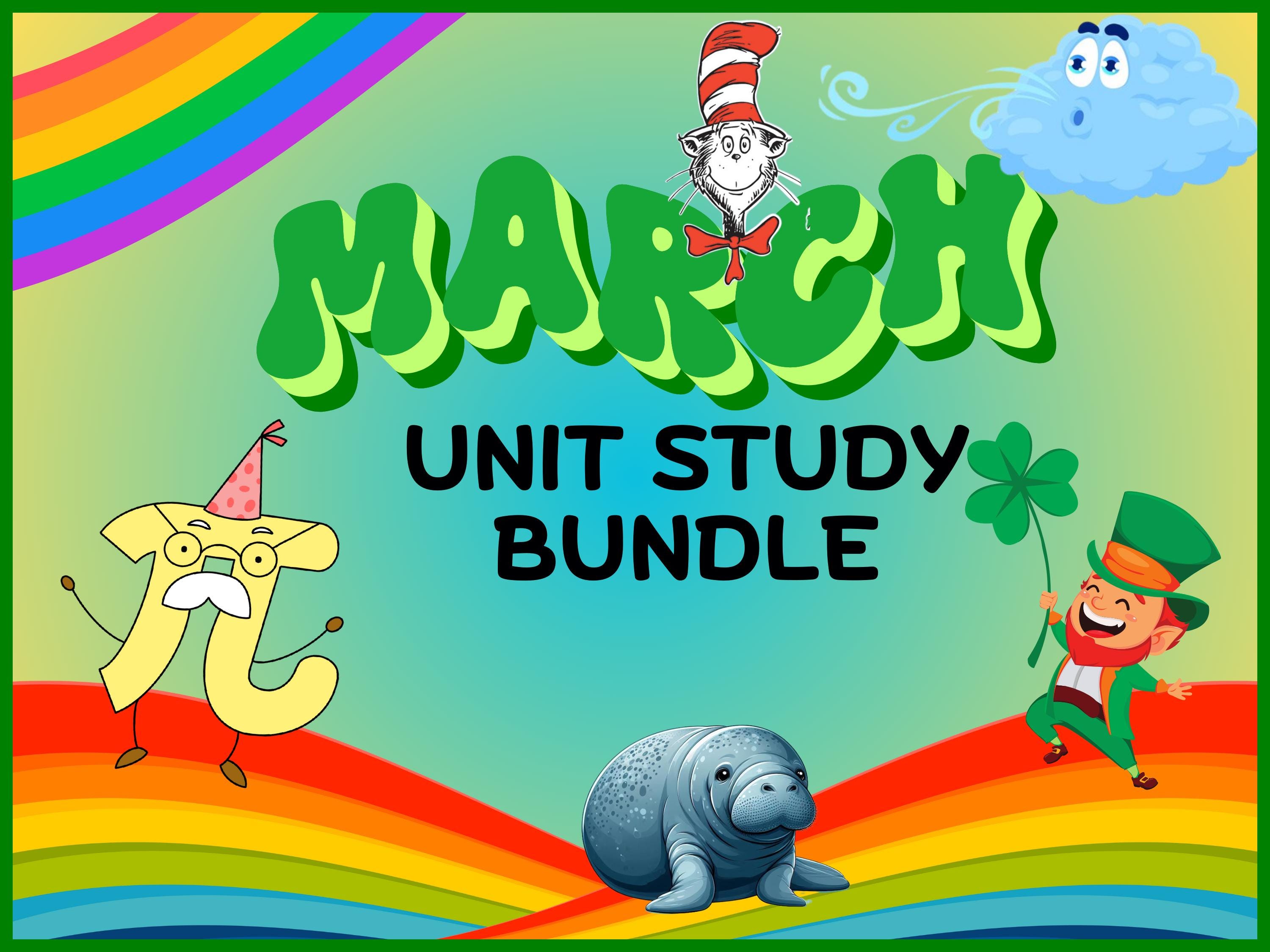 March, Unit Study, Homeschool, St. Patrick's Day, Printable, Spring ...