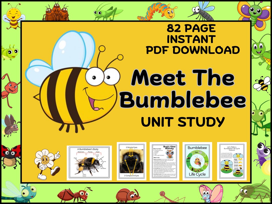 Bumblebee, Unit Study, Homeschool, Insect, Bee, Printable, Digital ...