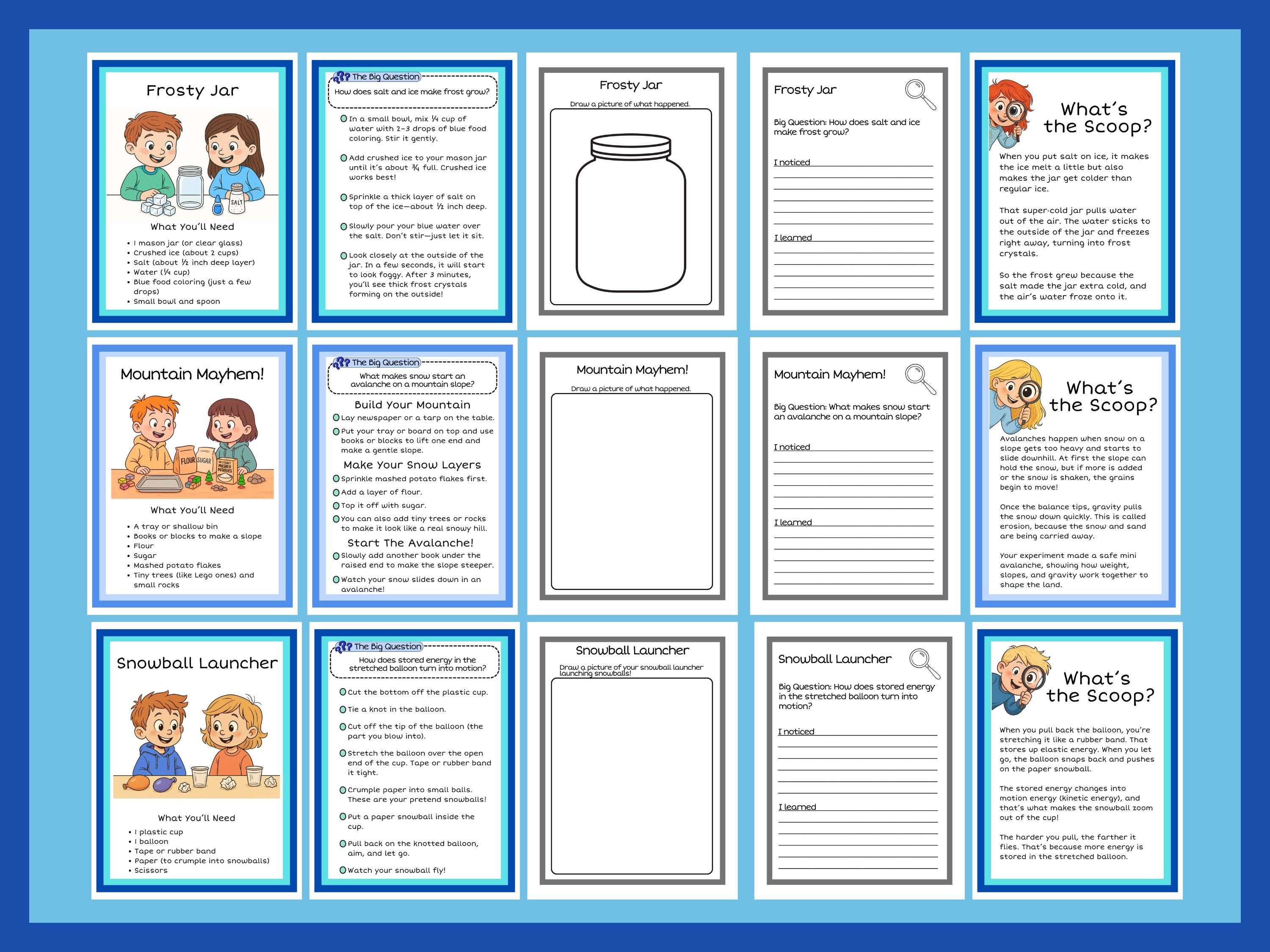 Winter Science Experiments: 25 Kids Science Activities Hands-on (PDF ...