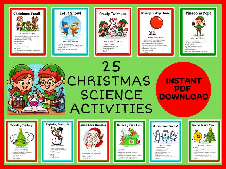 Christmas Science Experiments: 25 Kids Science Activities Hands-on (PDF ...