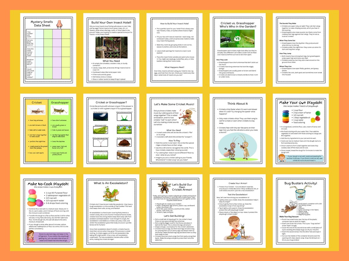 Cricket Unit Study: Homeschool STEM Activities, Nature Study (PDF ...