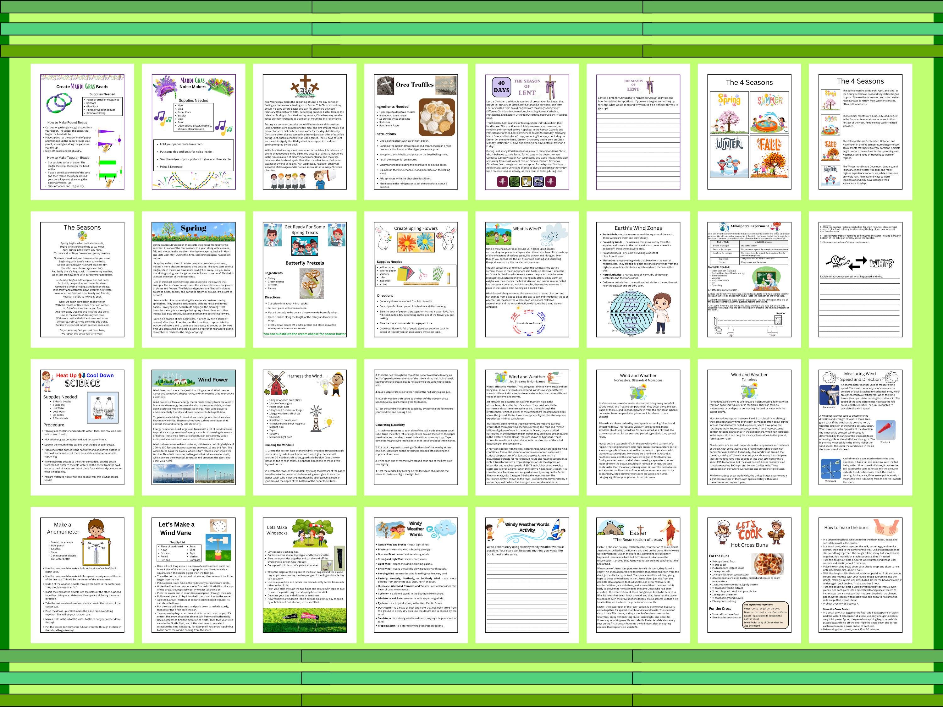 March, Unit Study, Homeschool, St. Patrick's Day, Printable, Spring ...