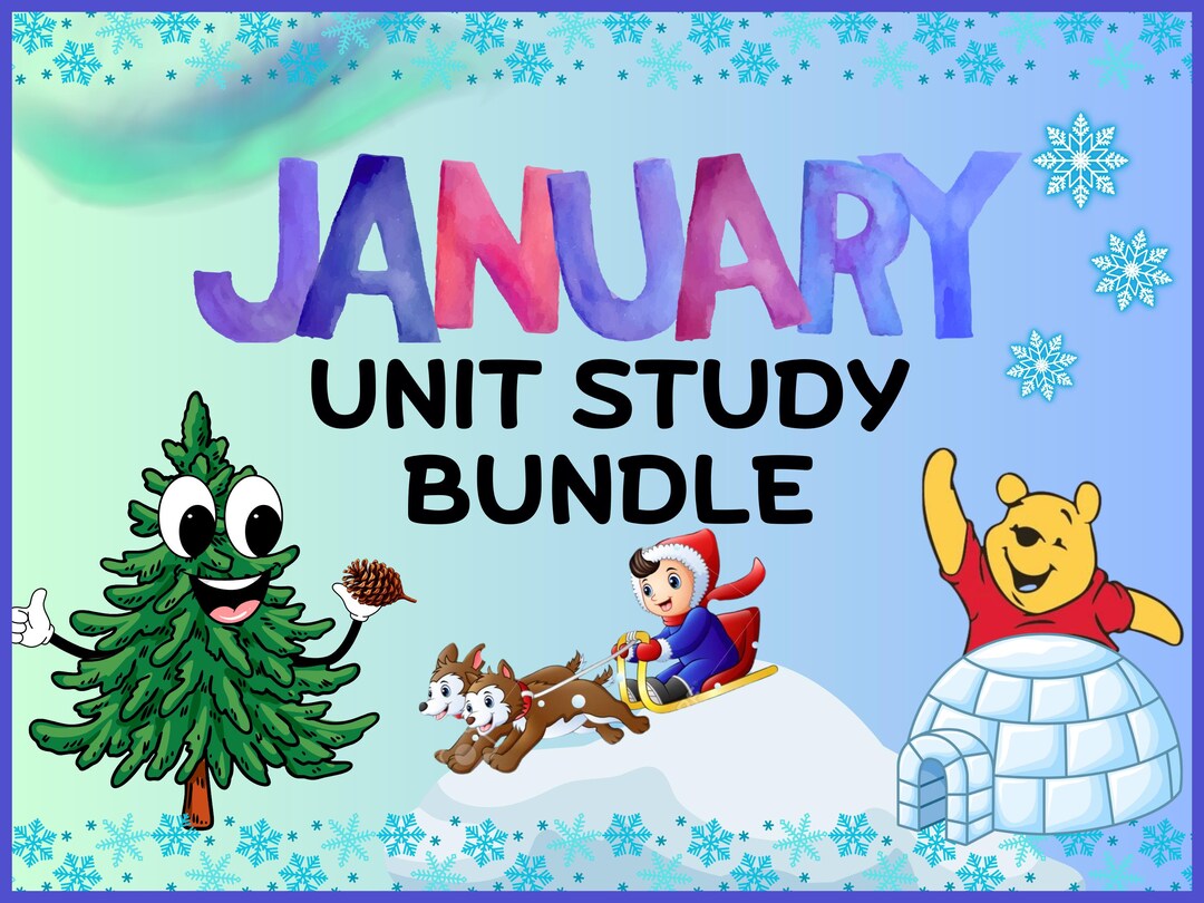 January, Unit Study, Winter, Homeschool, Snow Flake, Iditarod, Winnie ...