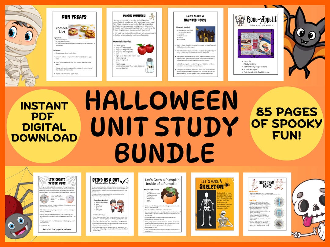 Halloween Unit Study: Science, Art, and History (85-page PDF Download ...