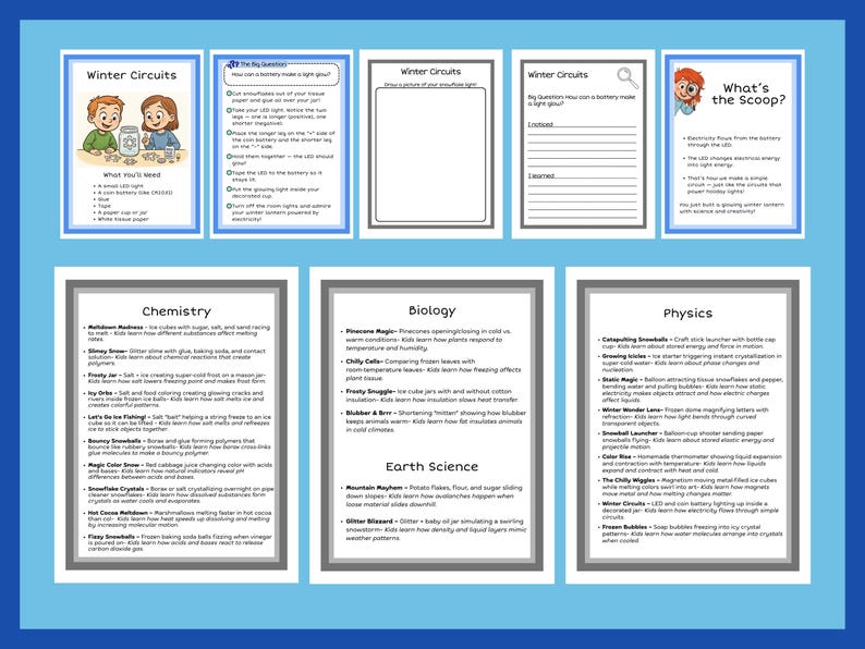 Winter Science Experiments: 25 Kids Science Activities Hands-on (PDF ...