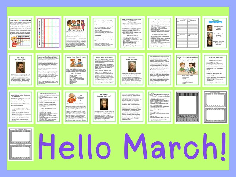 March Unit Study Bundle | Elementary Activities (PDF Download) - Etsy