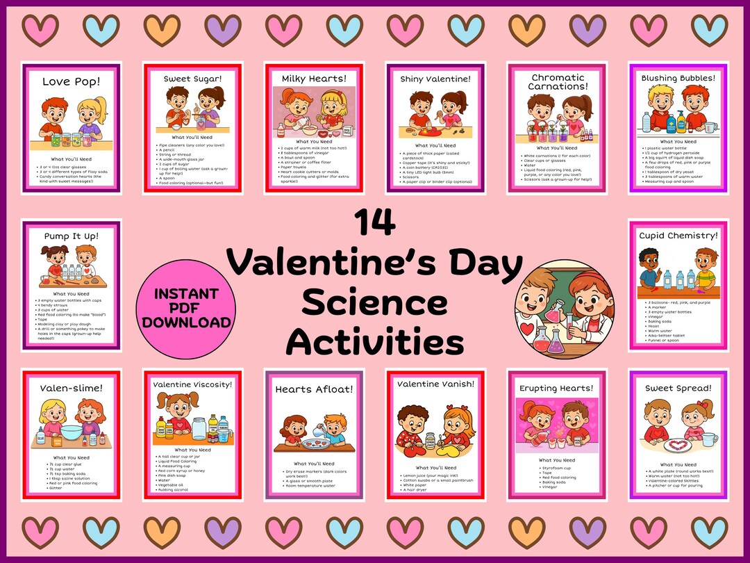 Valentine's Day Science Experiments for Kids | 14 Hands-on Activities ...
