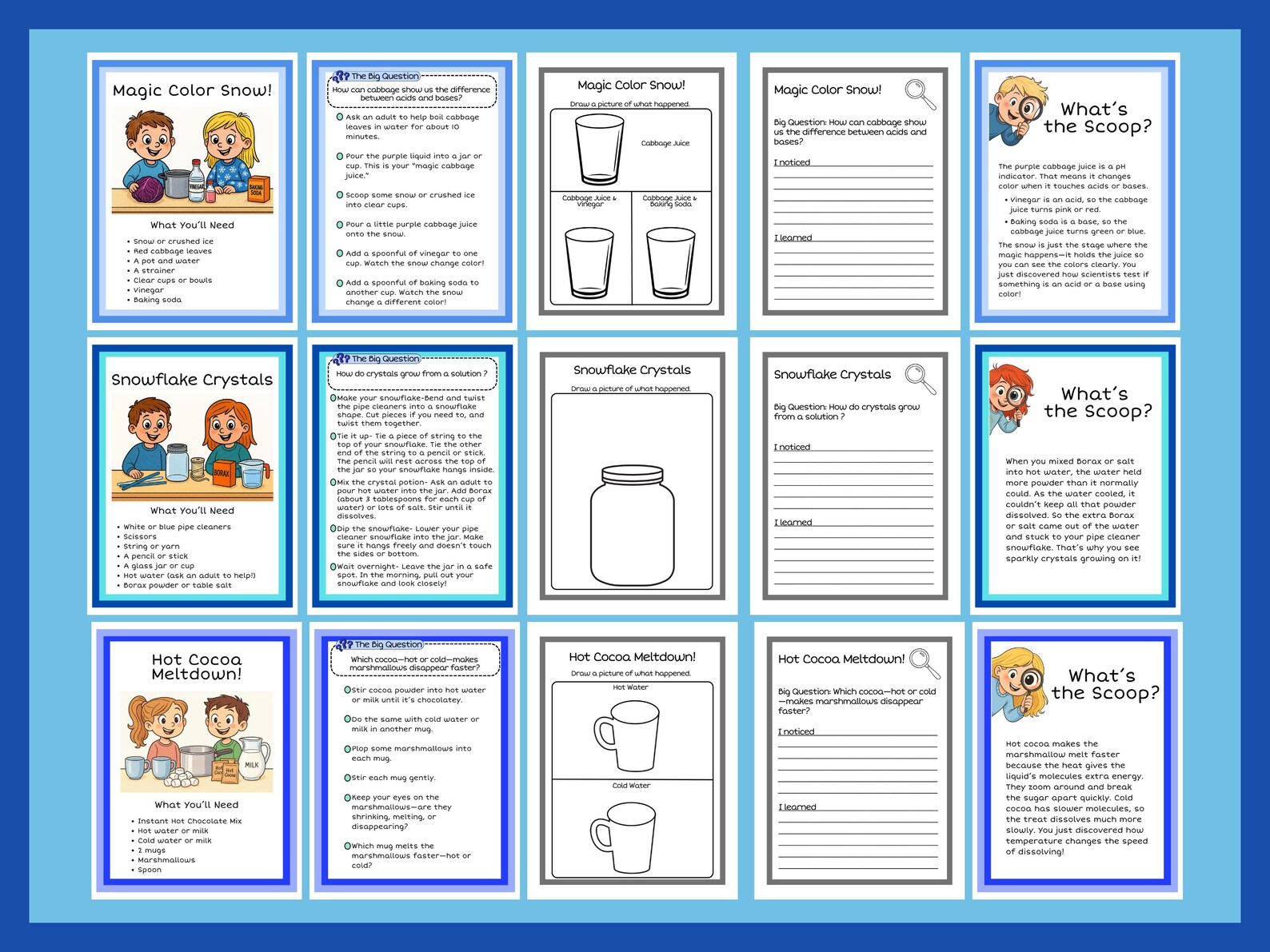 Winter Science Experiments: 25 Kids Science Activities Hands-on (PDF ...