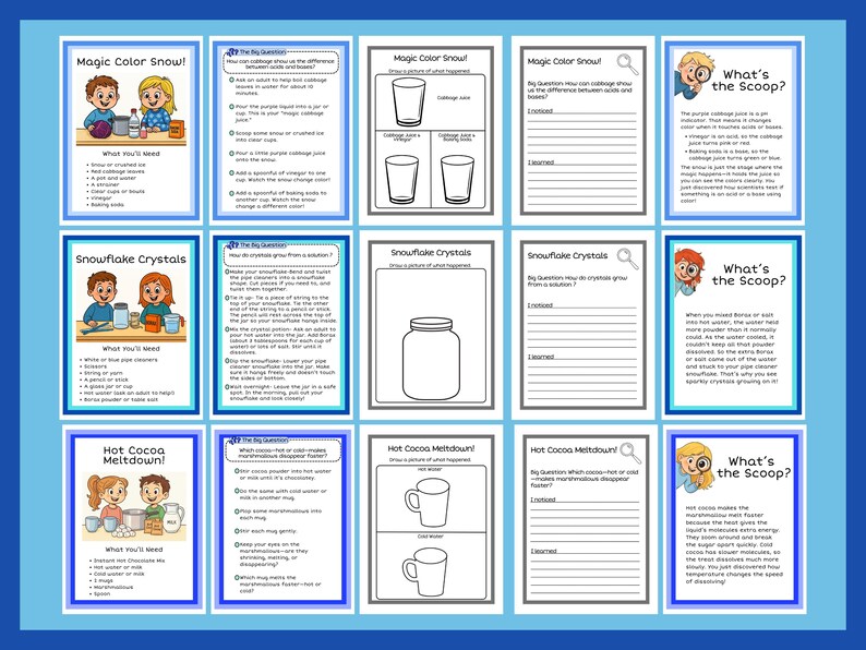 Winter Science Experiments: 25 Kids Science Activities Hands-on (PDF ...