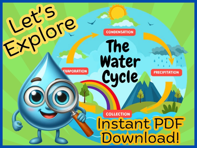The Water Cycle, Unit Study, Homeschool, Printable, Digital, Teaching ...