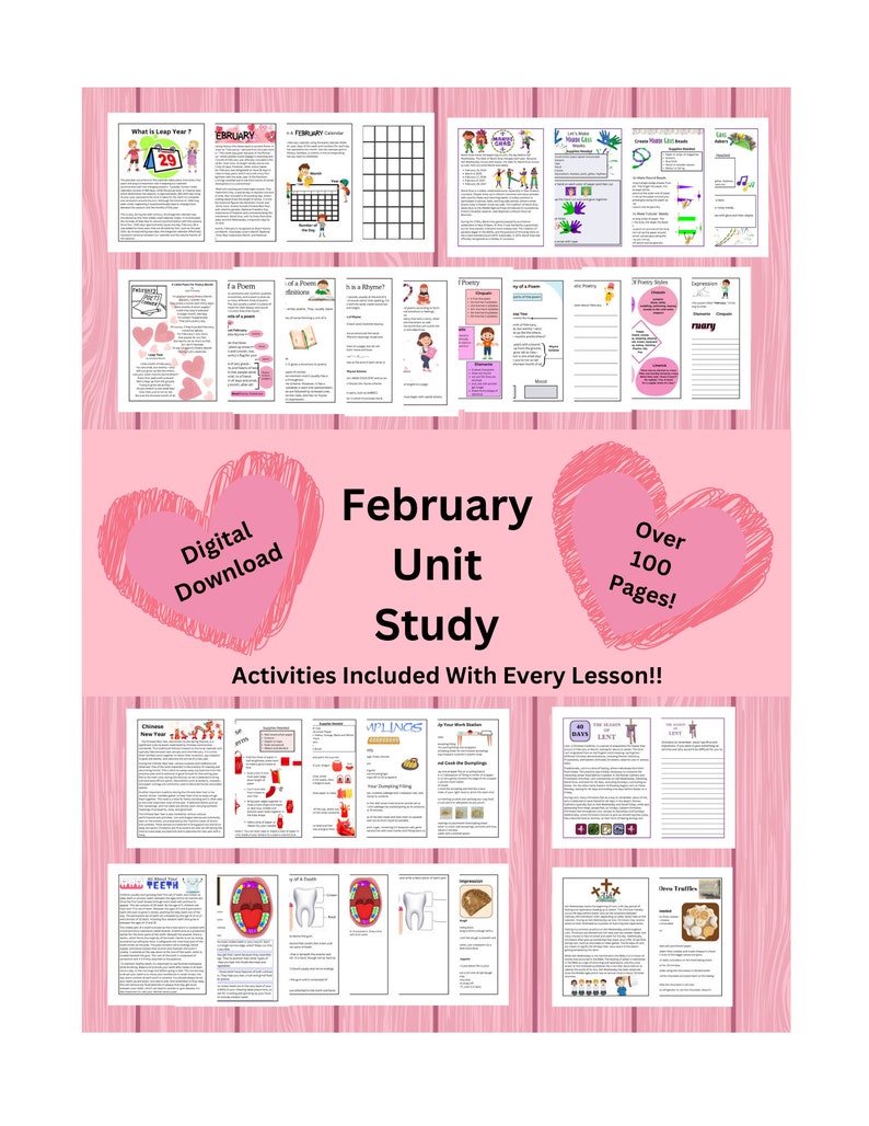 February Unit Study, Homeschool, Unit Study, Valentines Day, Snowflake ...