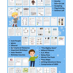 January, Unit Study, Winter, Homeschool, Snow Flake, Iditarod, Winnie ...