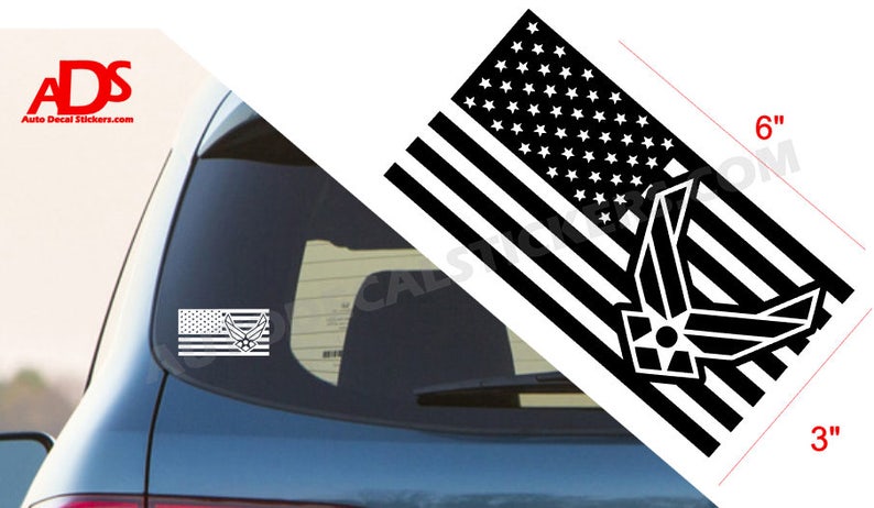 American Flag AIR FORCE Car Sticker Window Decal Army Marines - Etsy