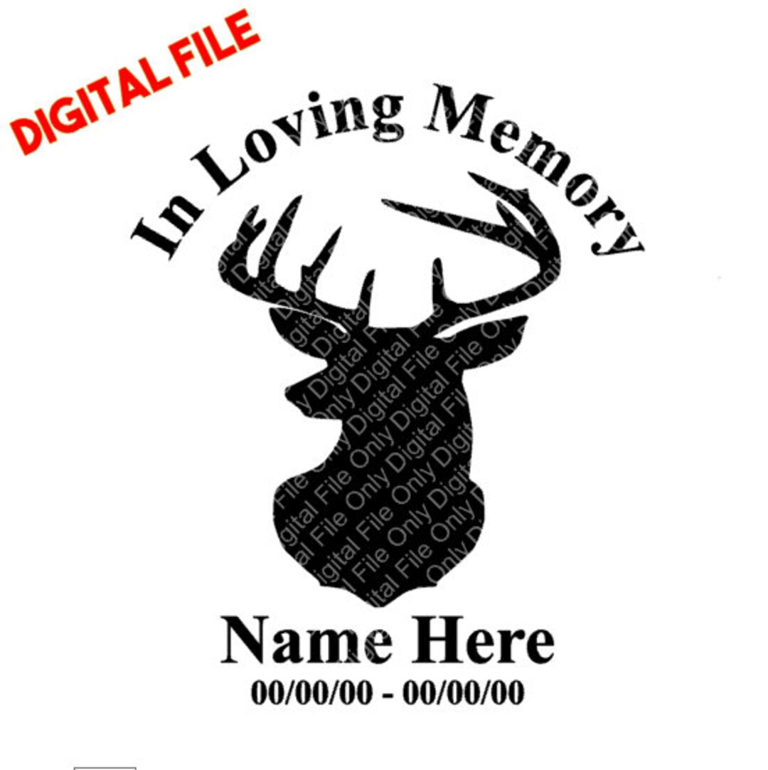 Buck Head Svg Deer Hunting Svg Monogram Split SVG File - Etsy