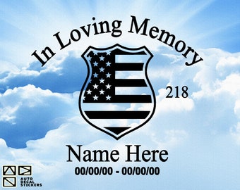 German Shepherd Sticker Police K9 Dog Decal Blue Line USA American Flag ...