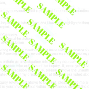 Sample Letter to Remove Inquiries From Credit Report|credit Inquiry ...