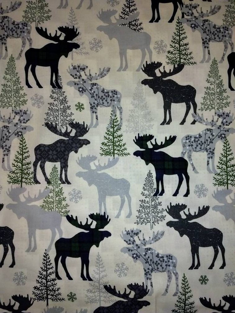 Fitted Crib Sheet Moose Cotton or Flannel Pillowcases Changing - Etsy