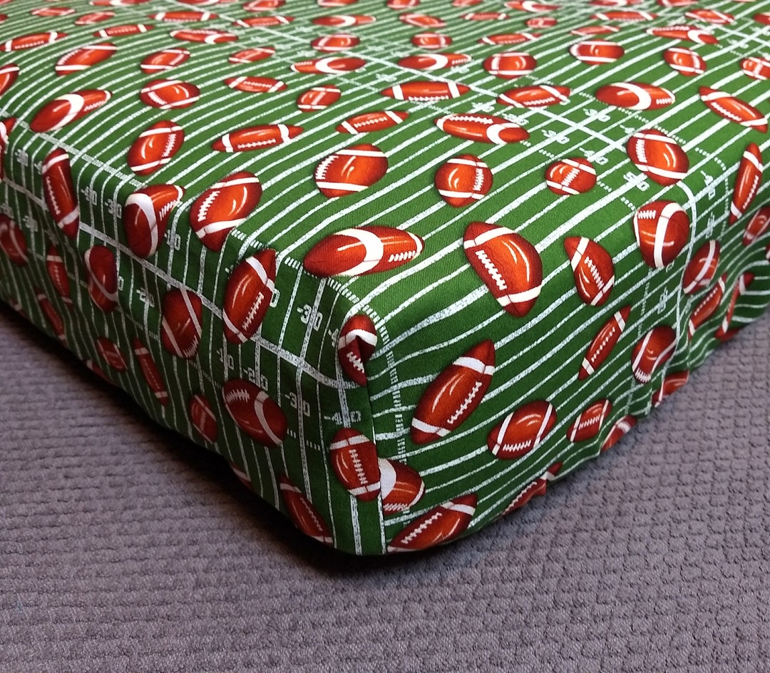 Football Crib Sheet: Cotton or Flannel, Sports Baby Bedding - Etsy