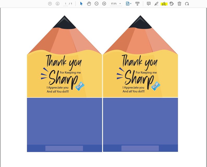 Teacher Gift Card Holder Printable - Etsy