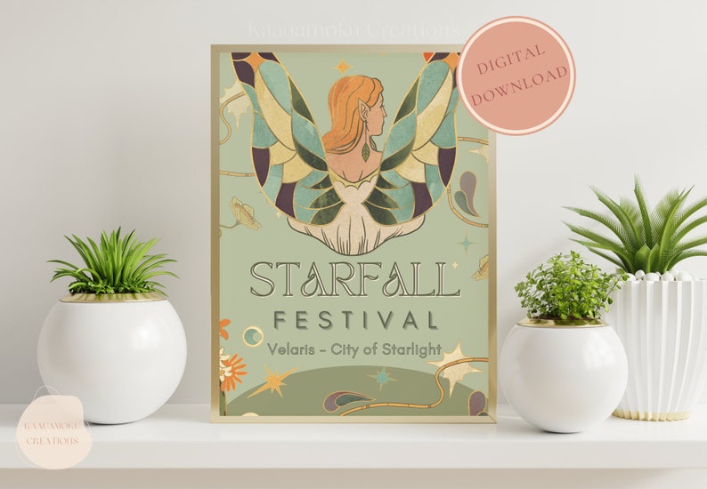 Starfall Festival Velaris City of Starlight Fae Print ACOTAR - Etsy