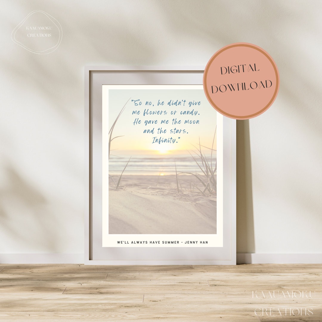 The Summer I Turned Pretty Instant Download Infinity Quote | Bookish ...