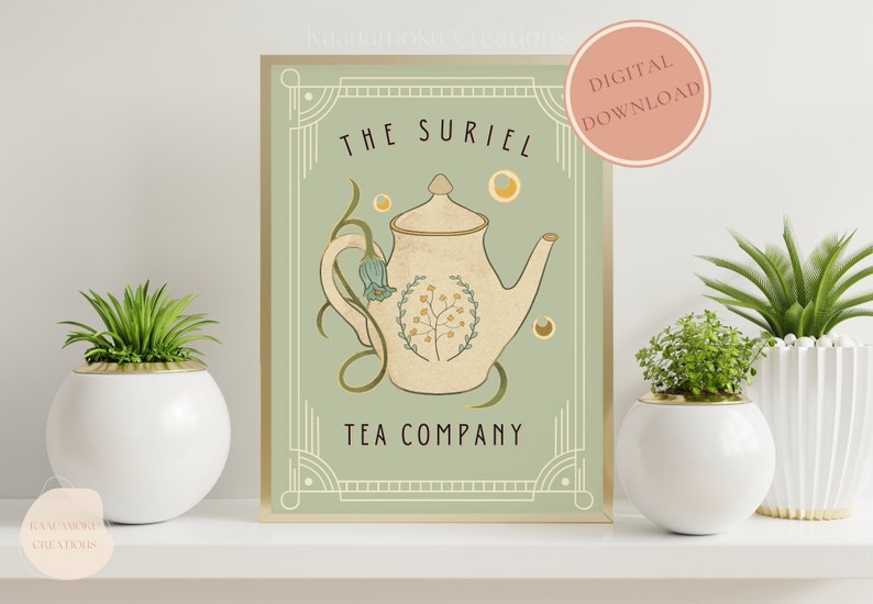 The Suriel Tea Company Print ACOTAR Bookish Tea Kettle - Etsy